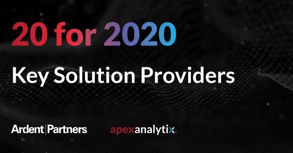 Ardent Partners 20 for 2020 Key Solution Providers | apexanalytix