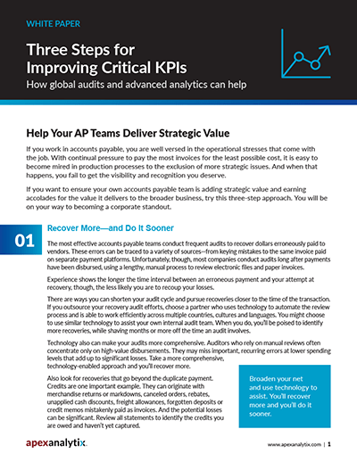 Three Steps for Improving Critical KPIs | apexanalytix